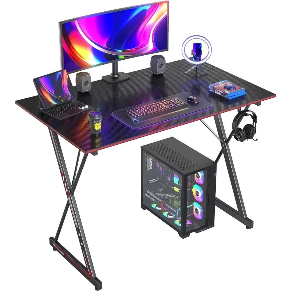 Carbon-Fiber-Gaming-Desk-PC-Computer-Desk-Home-Office-Tabela-Gamer ...