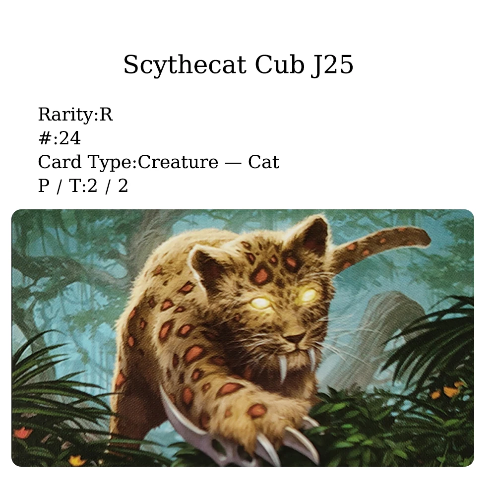 Custom Proxy NON FOIL Magical Jumpstart Cards Scythecat Cub Rev Tithe ...