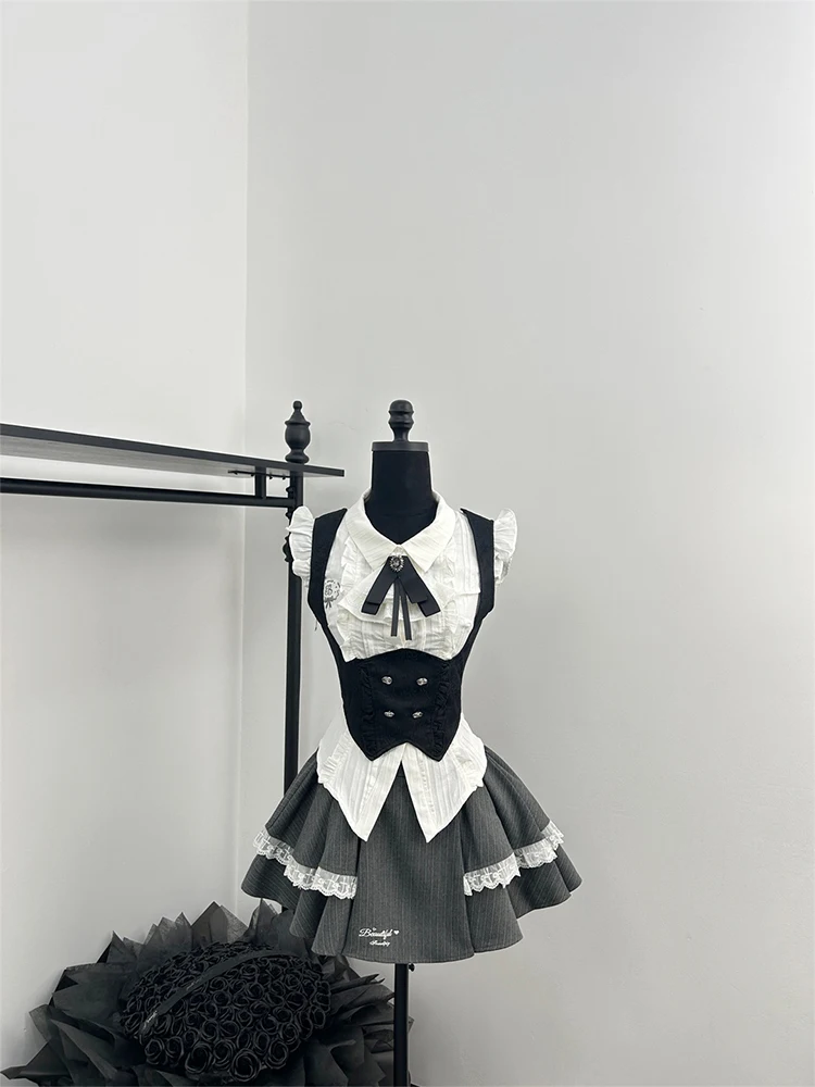 Women-2000s-Sweet-JK-Y2k-Birthday-Preppy-Gyaru-Coquette-Outfits-3-Piece ...