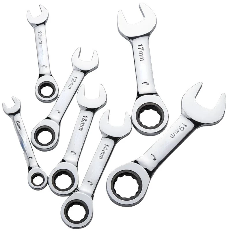 1pcs 6mm-19mm Reversible Combination Stubby Single Wrench Stubby ...