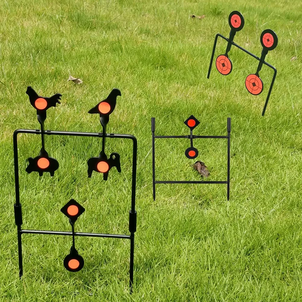 Alcance de acero para rifle de aire de 6 placas con pegatinas naranjas ...