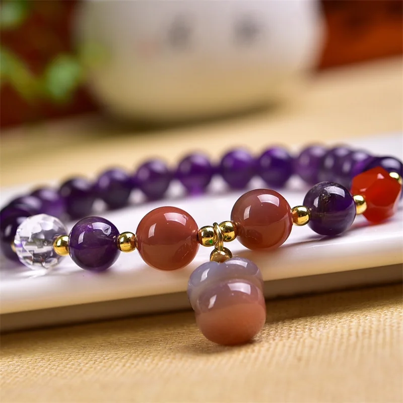 8MM-Natural-Amethyst-Yanyuan-Agate-Bracelet-Fashion-Energy-Stone-Reiki ...