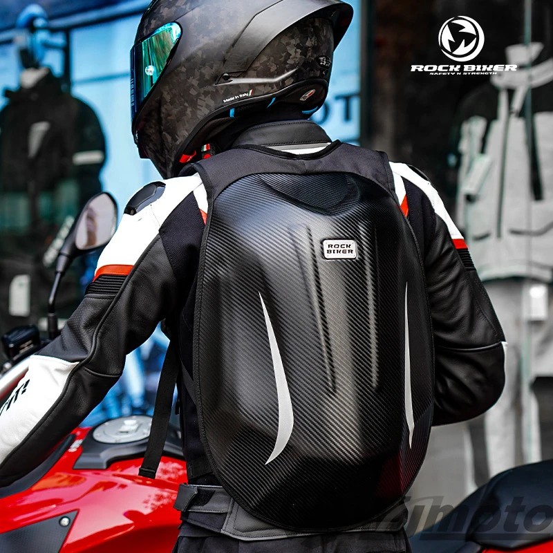 New Black Moto Bags Mach Racing Motorcycle Backpack Waterproof Carbon ...
