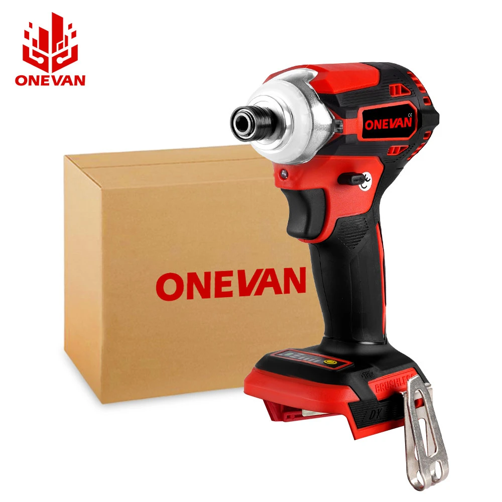 Onevan Cordless Brushless Elétrica Impact Wrench, 5 engrenagem chave de ...