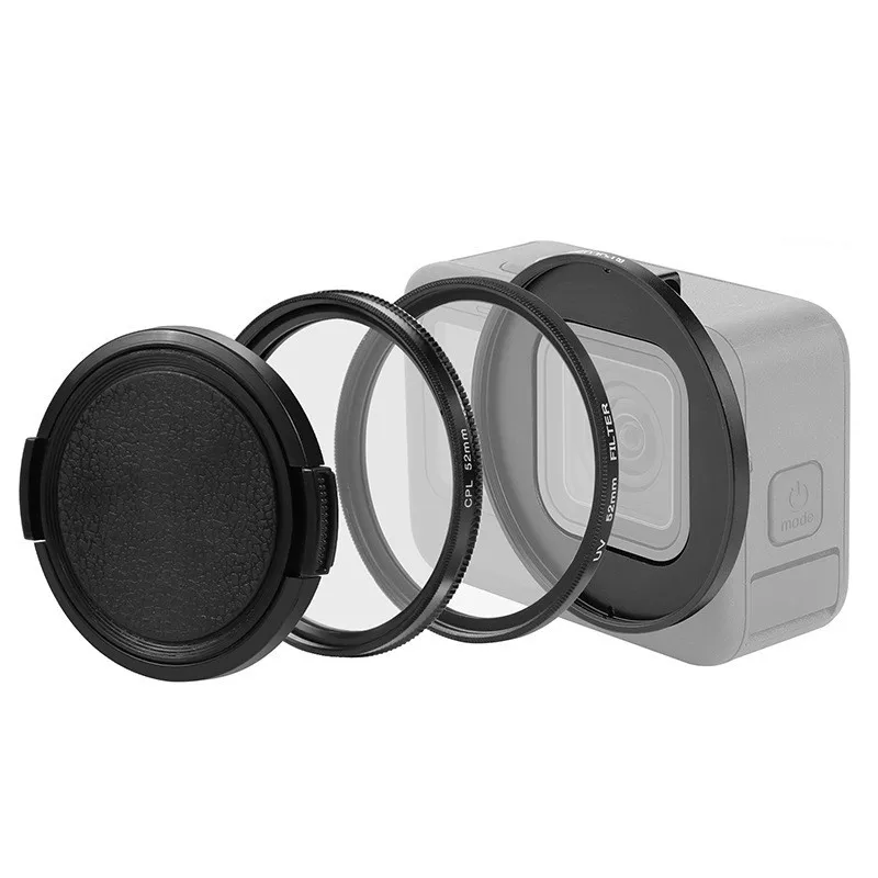 Go-Pro-12-Aluminum-Alloy-52Mm-UV-CPL-Lens-Filter-Polarizer-Adapter-Ring ...