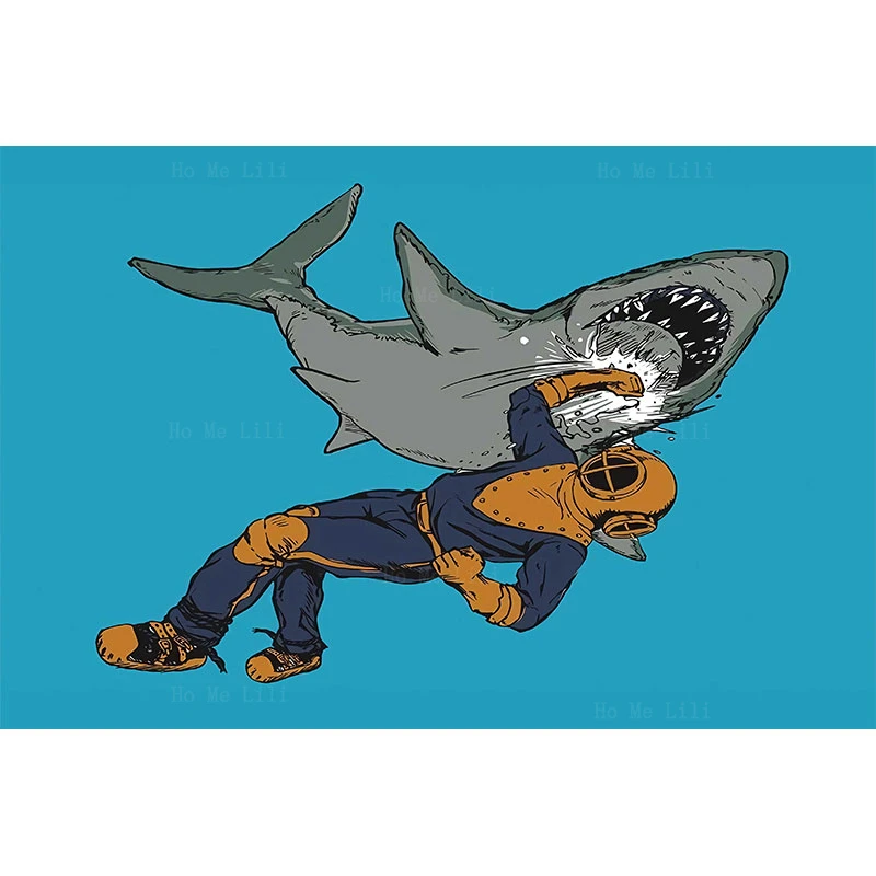 Giraffe Riding A Shark