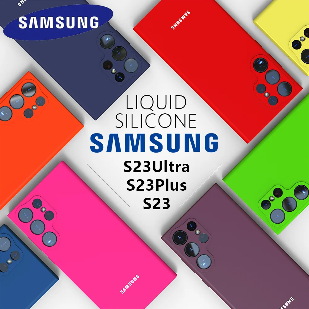 Samsung galaxy s23 ultra s23 plus s23 caso capa de silicone macio de ...