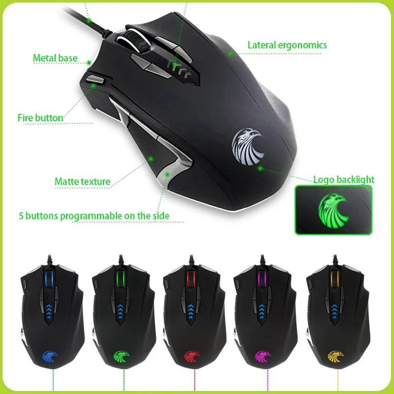 Z7900-Wired-PC-Gamer-Mouse-USB-RGB-4000DPI-Backlight-Ergonomic ...