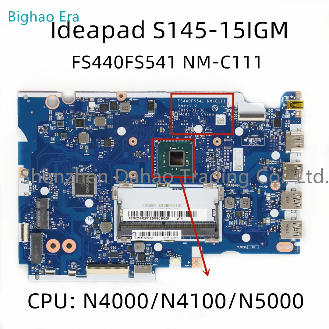 For Lenovo Ideapad S145-15igm Laptop Motherboard Fs440 Fs541 Nm-c111 ...