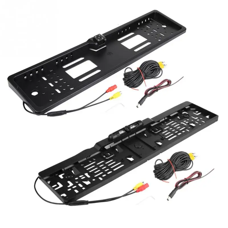 European Automobiles Number License Plate Frame With Rearview Reverse ...