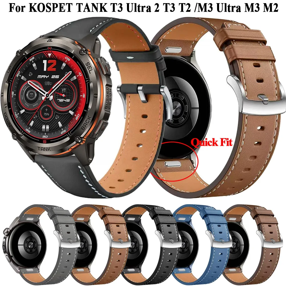 Synthetic leather QuickFit Band for KOSPET TANK T3 Ultra 2 Watch Strap ...