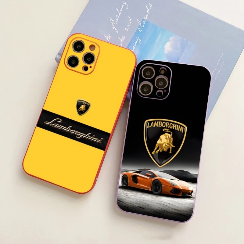 Supercar Lamborghini Phone Case Candy Color For Iphone 14 12 13 11 Pro ...