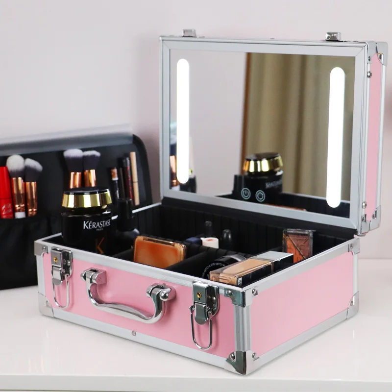 Women-Travel-Vanity-Light-Up-Lighted-Portable-Cosmetic-Organizer ...