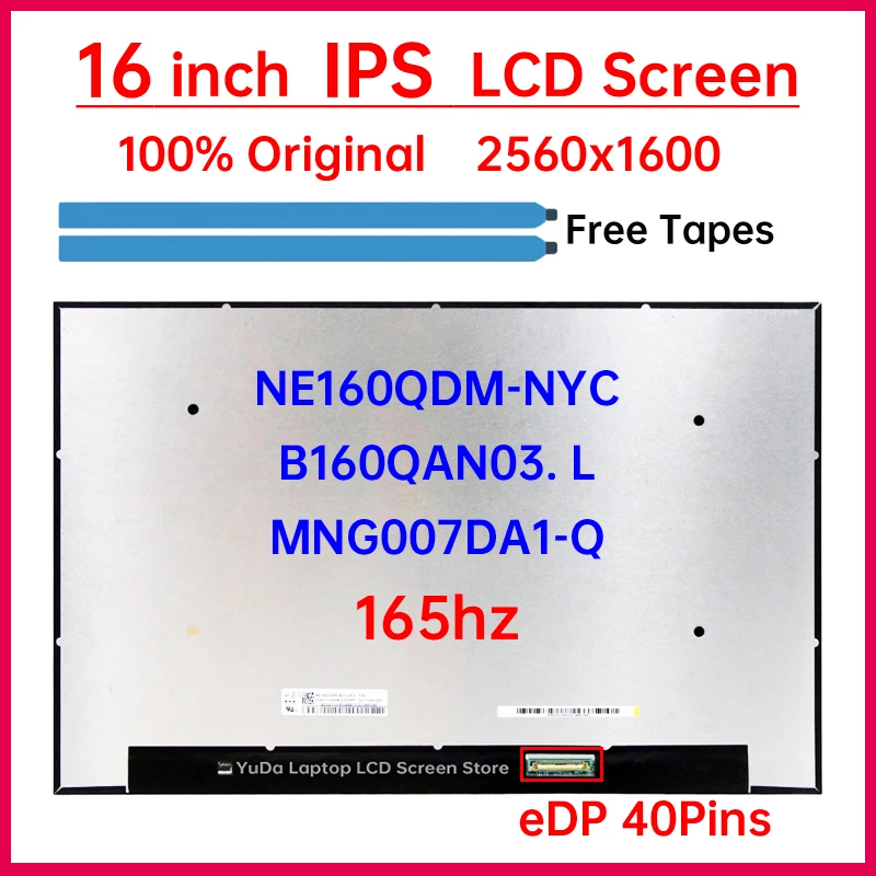 16-Inch-165Hz-Laptop-LCD-Screen-NE160QDM-NYC-B160QAN03-L-MNG007DA1-Q ...