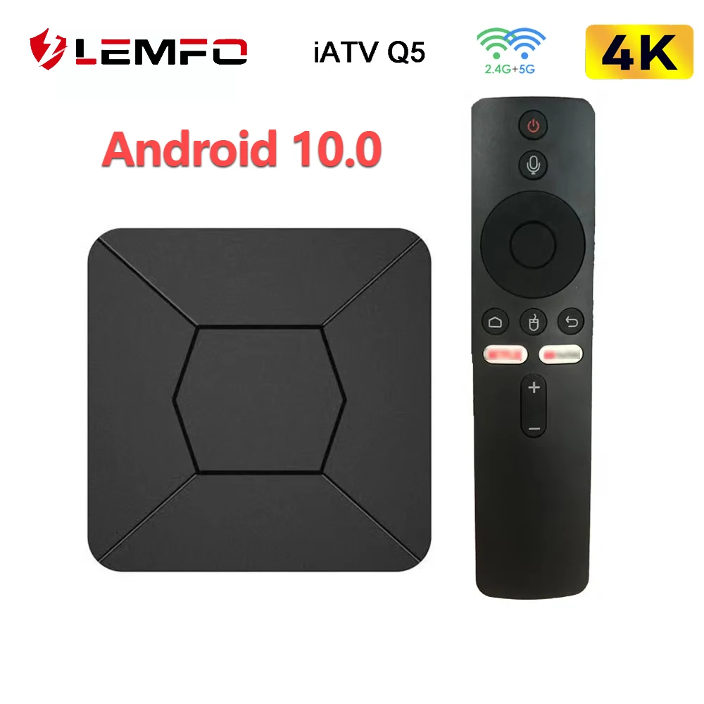 Q5 LEMFO IATV TV Smart TV Box Android 10 4K Dual WIFI Media Player ...
