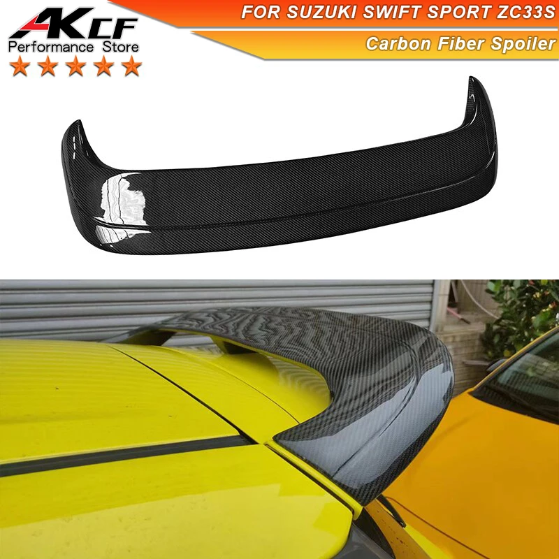 Carbon-Fiber-Rear-Spoiler-For-Suzuki-Swift-ZC33S-Sport-2018-2021-Rear ...