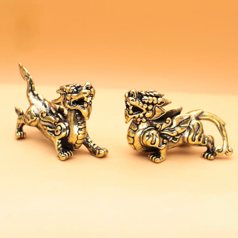 1pc-Brass-Male-Or-Female-Divine-Beast-Pixiu-Ornaments-Antique-Bronze ...