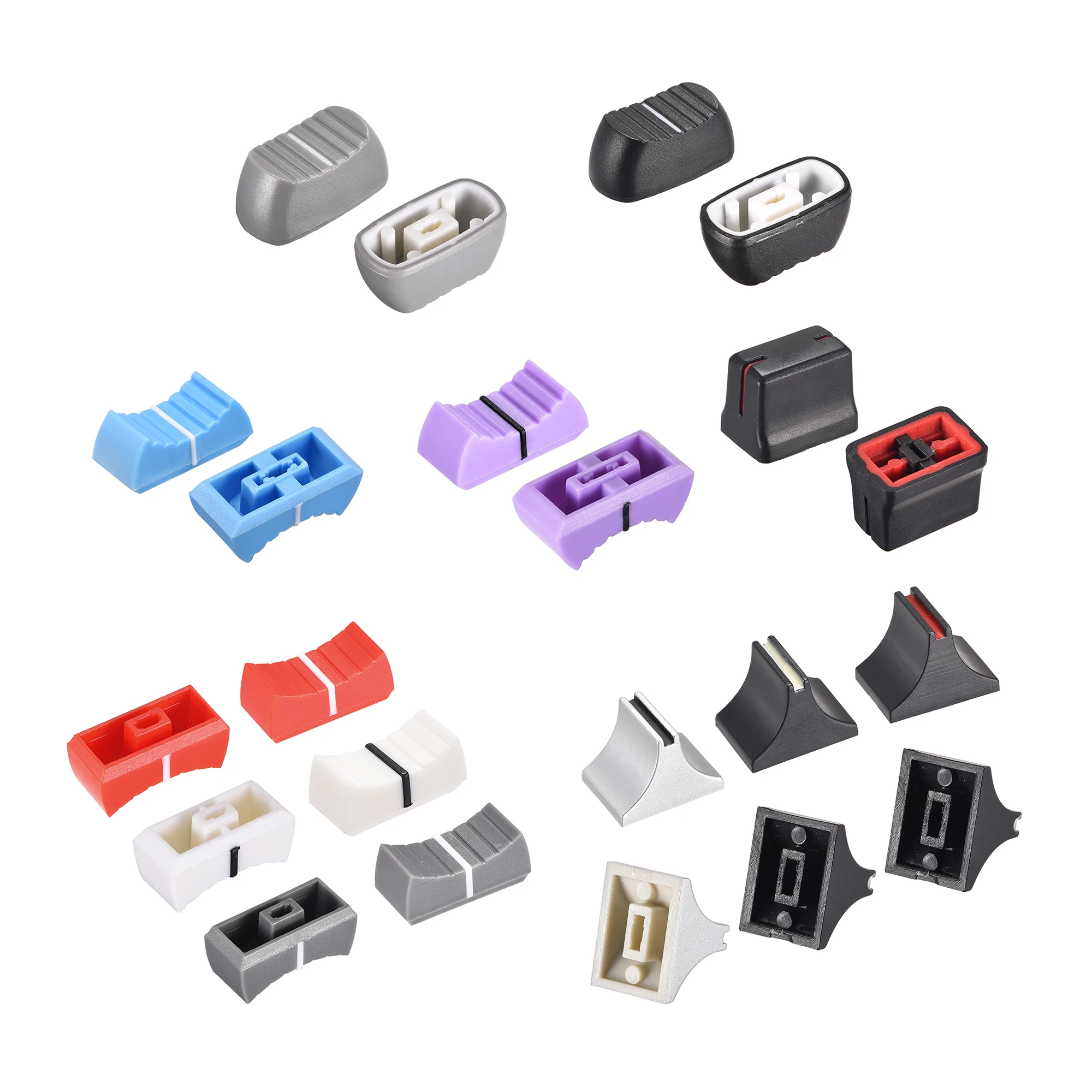 10/15Pcs Plastic Straight Slide Potentiometer Flat Push Knob Insert ...