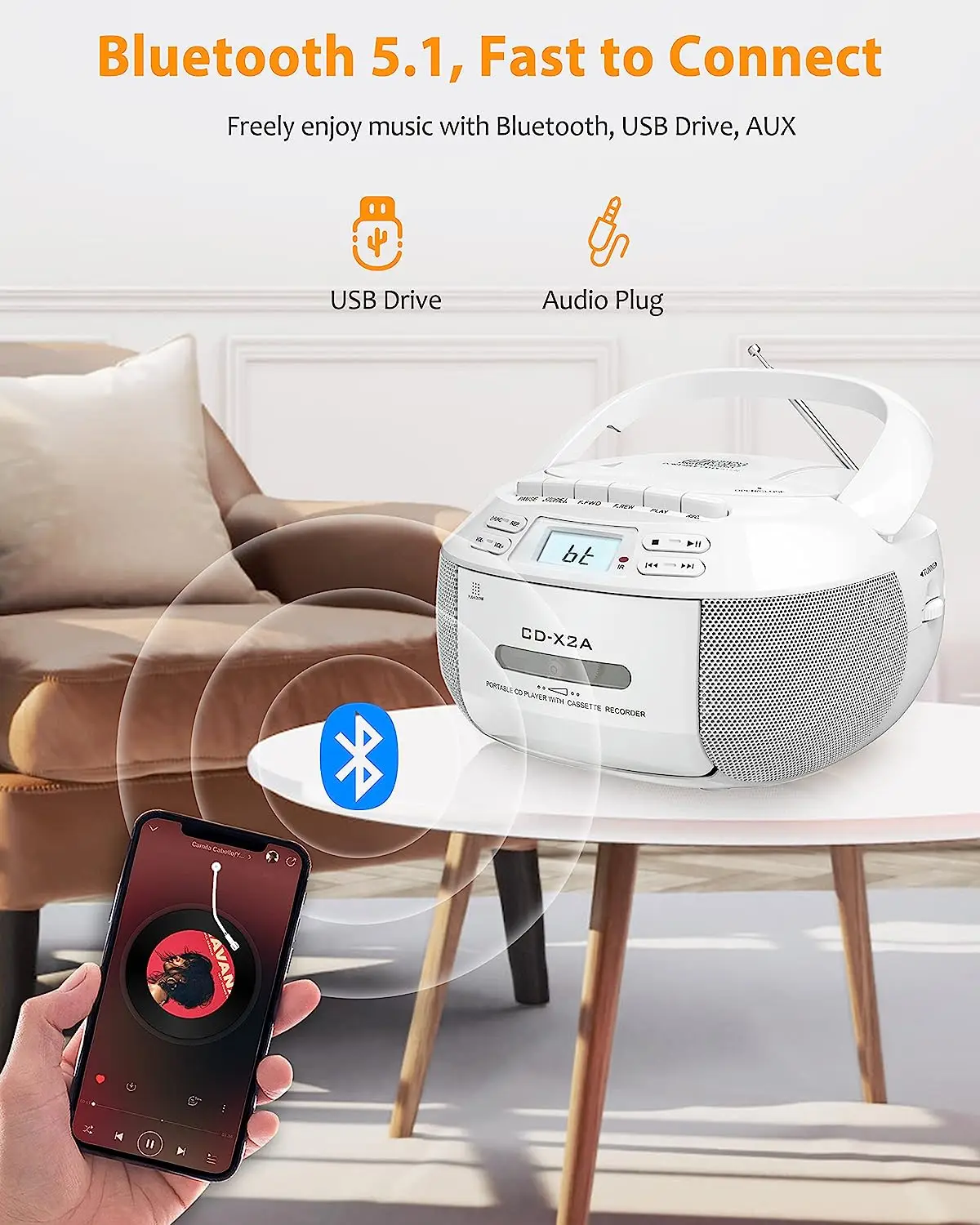 Cassette And Cd Player Combo