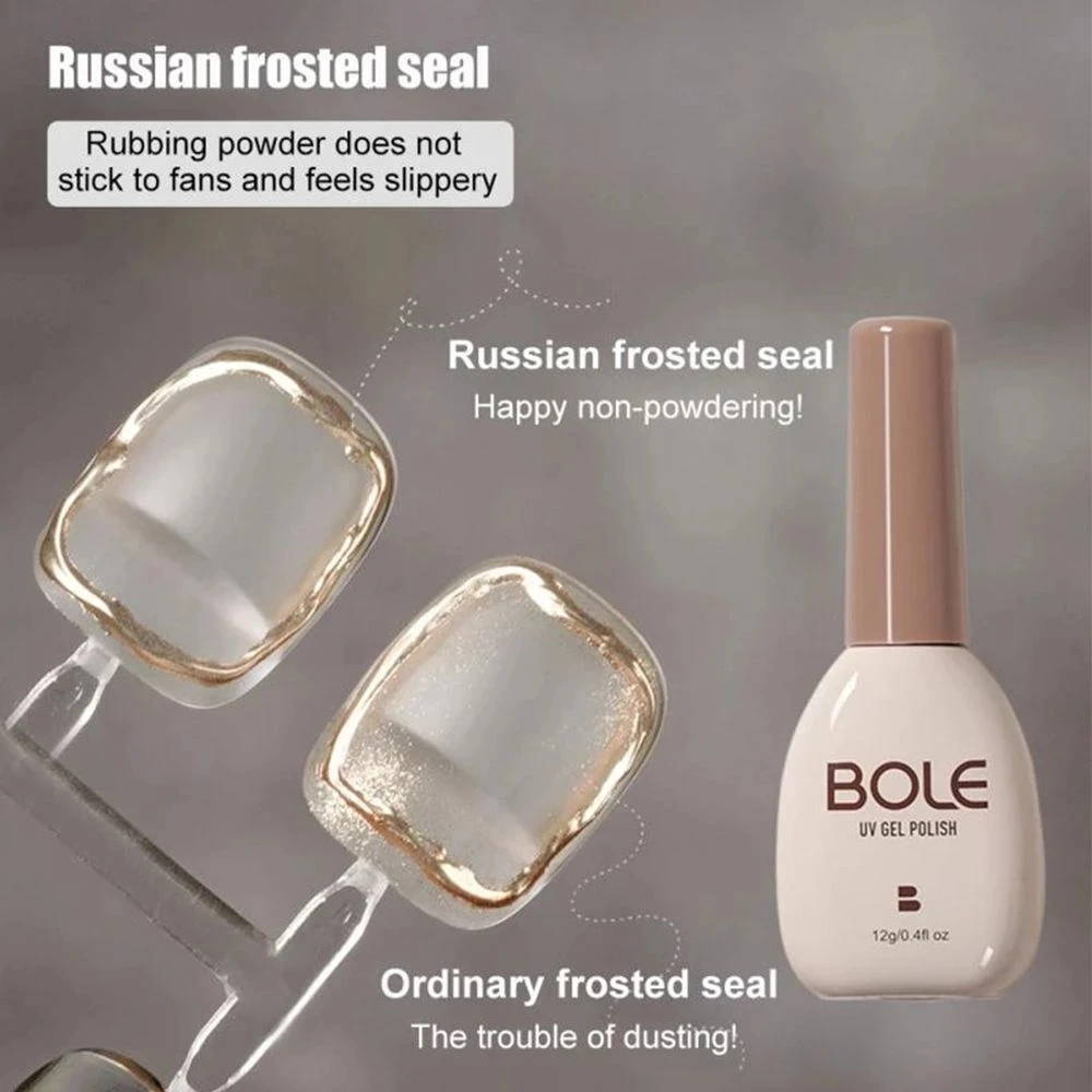 Bole Russian Style Frosted Nail Gel Not Stick Suede Manicure Nail ...