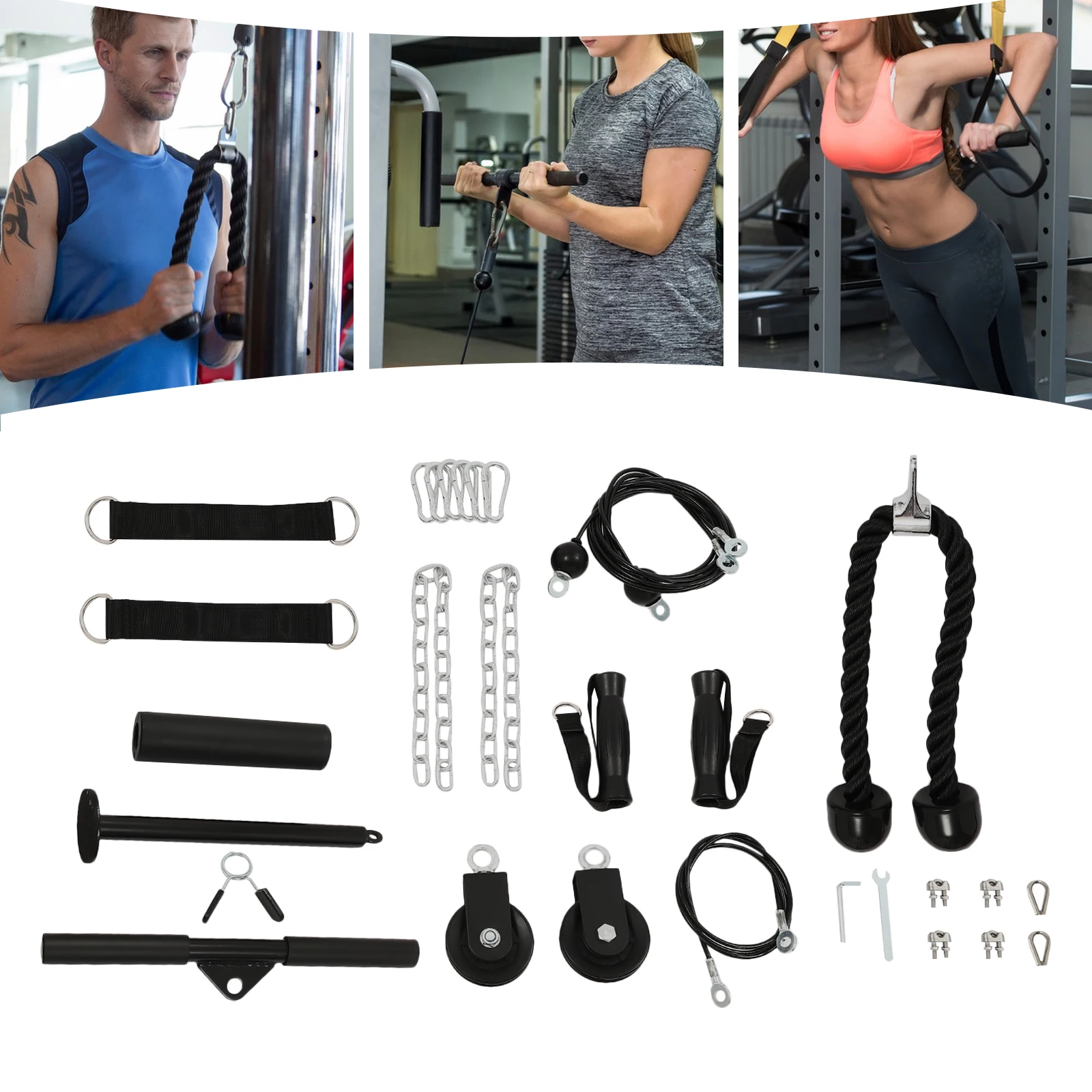 Cable Weight Pulley System, Home Gym Equipment, Fitness Pulley Cable ...