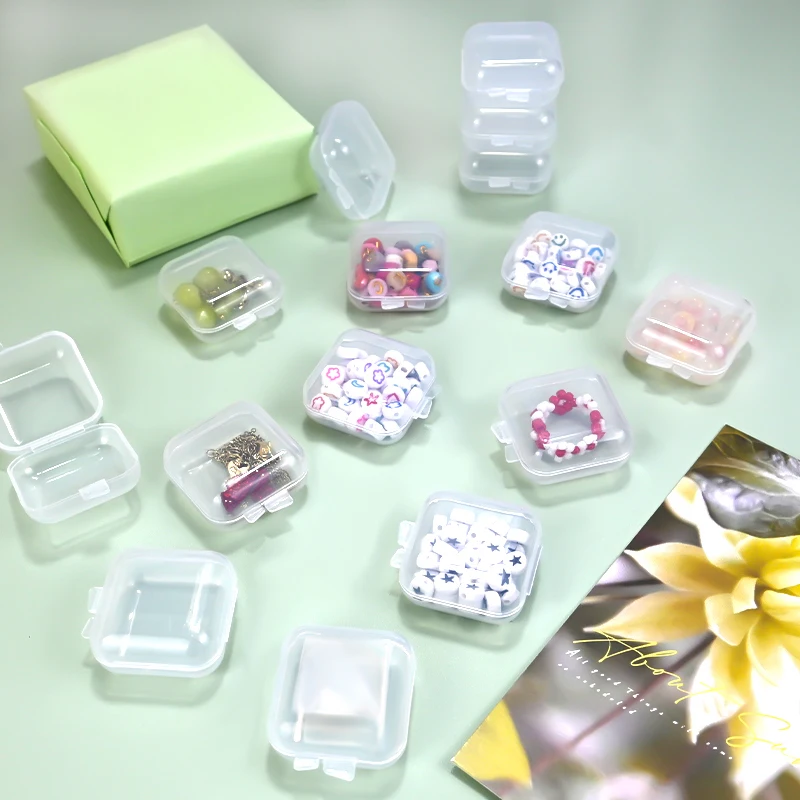 2-5-10-20Pcs-Mini-Clear-Jewelry-Box-With-Lid-Small-Plastic-Bead ...