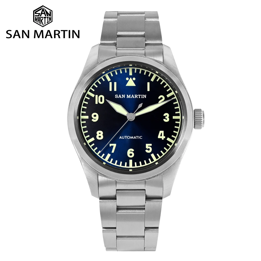 San-Martin-Reloj-de-pulsera-para-hombre-cron-grafo-de-piloto-SN0030G ...