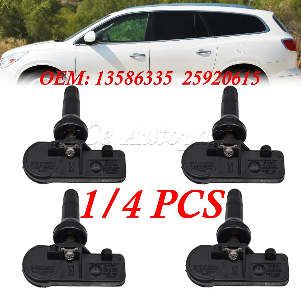 1-4PCS-For-GM-Tire-Pressure-Sensor-TPMS-Chevy-Silverado-Suburban-Tahoe ...