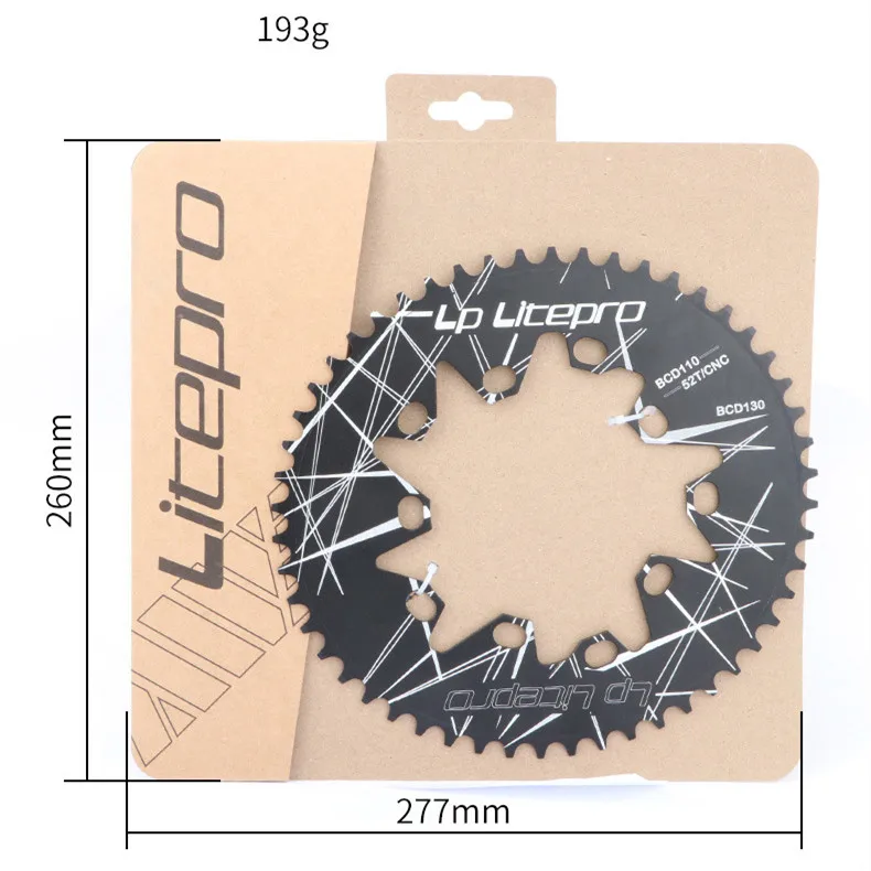 LP Litepro Oval Chainring 130 110 BCD Folding Bike Super Light Chain ...
