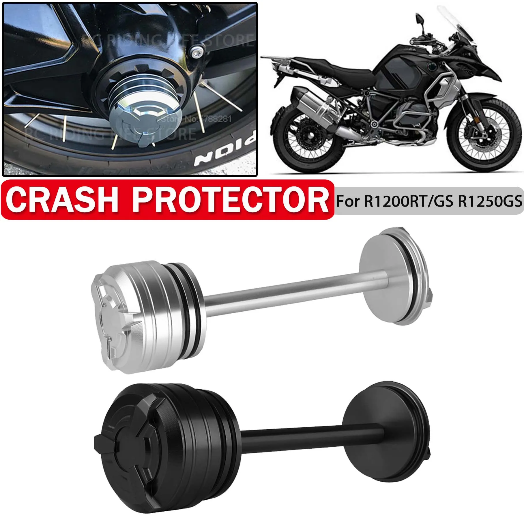R9T Rear Wheel Fork Axle Cap Crash Falling Guard Protector For BMW ...