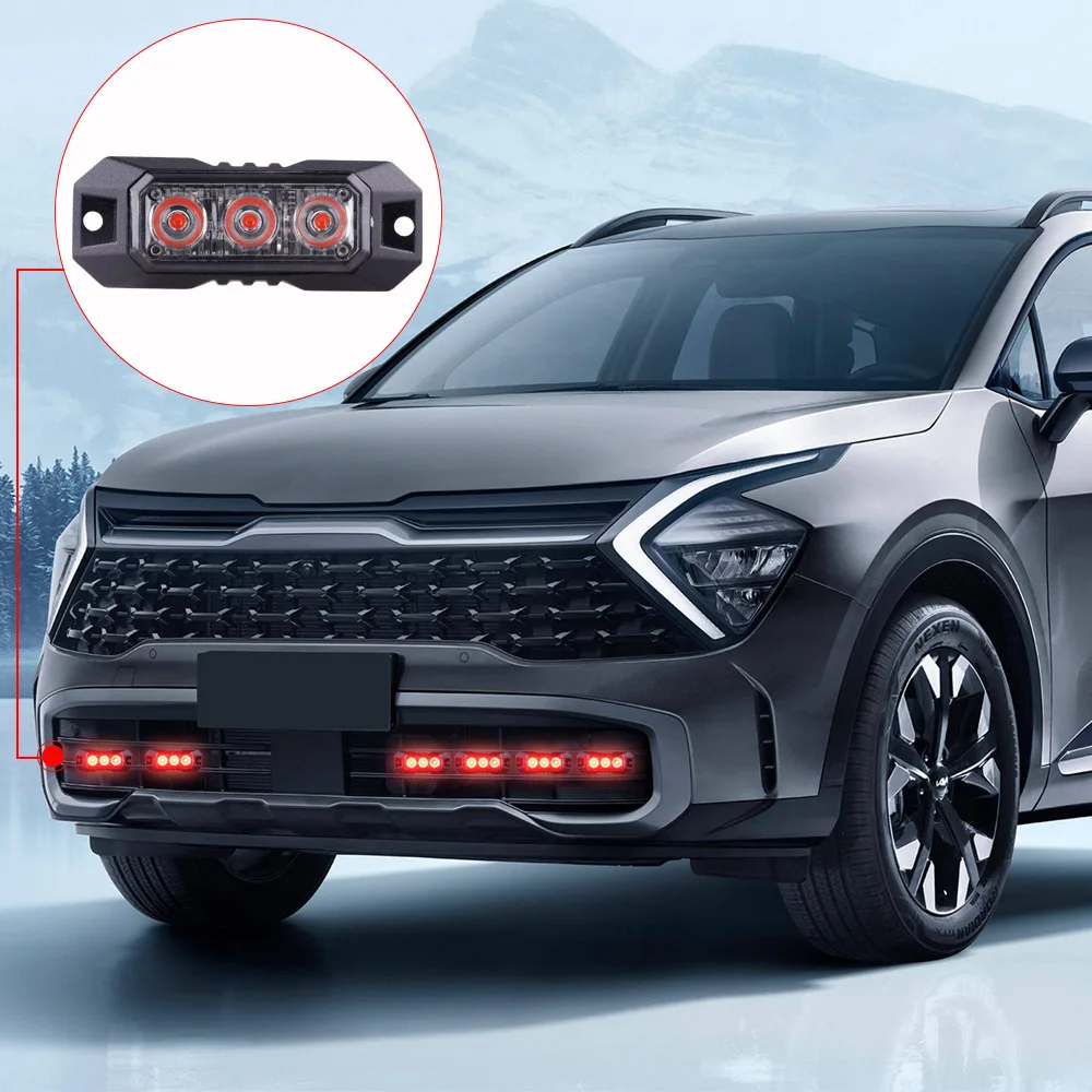 12-24V-1PCS-3Led-Strobe-Warning-Light-Strobe-Grille-Flashing-Lightbar ...