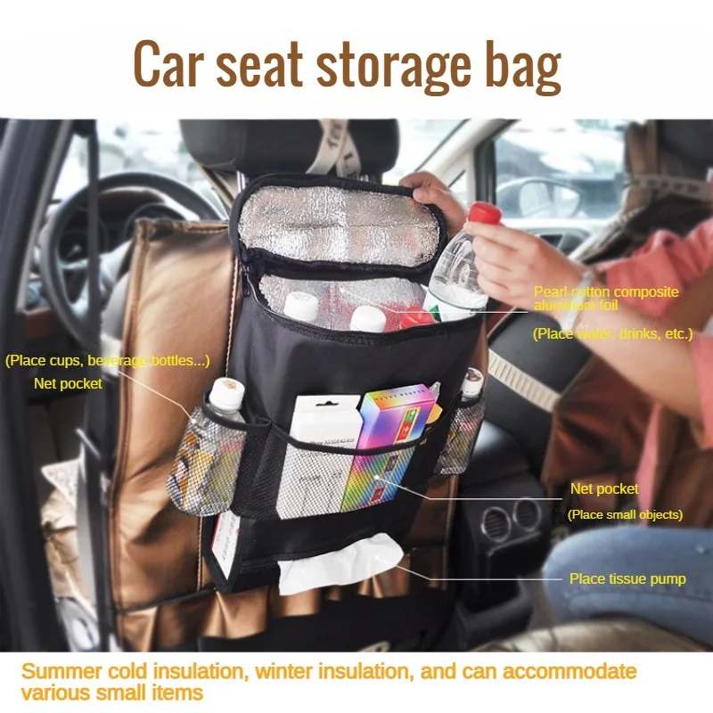 Black-Car-Back-Seat-Organizer-Storage-Bag-Car-Hanging-Bag-Multi-Pocket ...