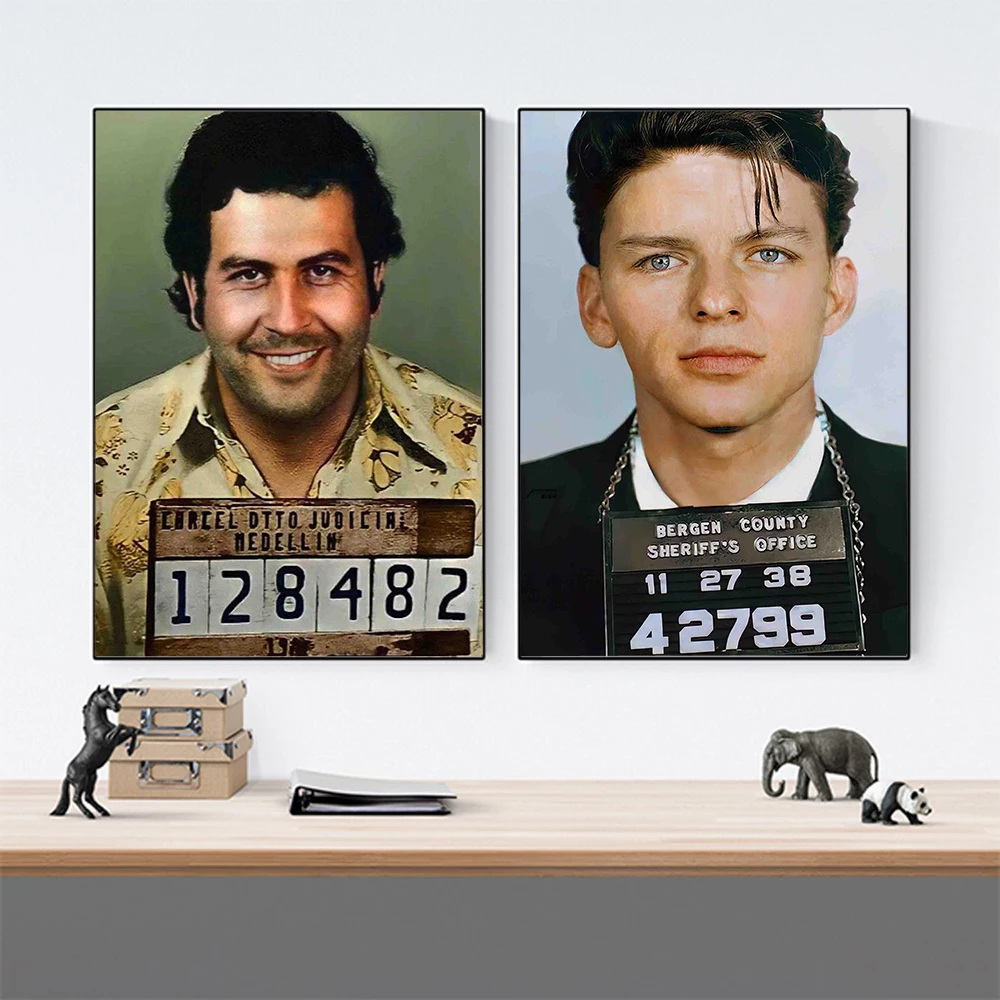 Pablo Escobar Mugshot Celebrity Poster Print Wall Art Decor Bed Living ...