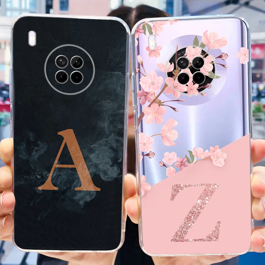 For-Huawei-Y9a-Case-FRL-L22-FRL-L23-New-Letters-Cover-Soft-Silicone ...