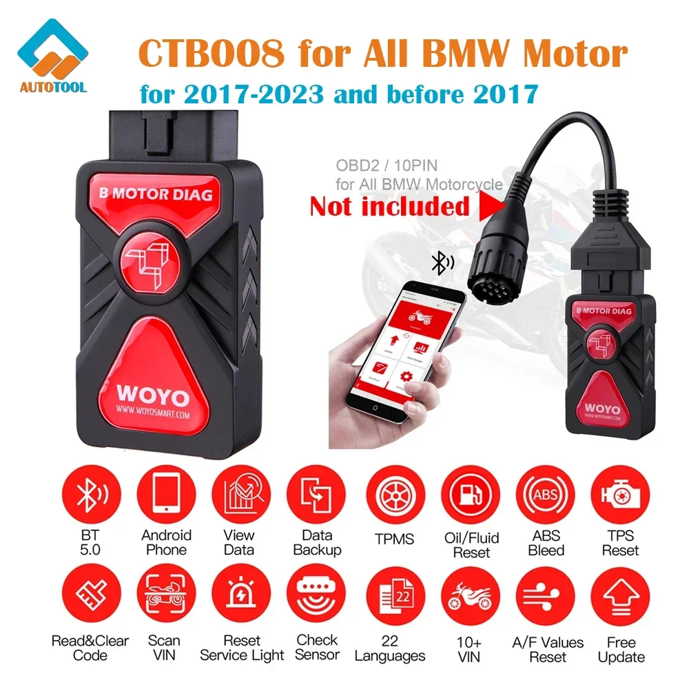 WOYO-CTB008-For-BMW-Motorcycle-BT5-0-OBD2-Diagnostic-Tools-Read-Clean-Code-Reset-Service ...