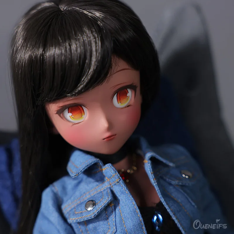 BJD Doll 1/4 Asha Tank Skin New Release Active Line Girl E Bust Girl Doll Denim Jacket Shorts ...