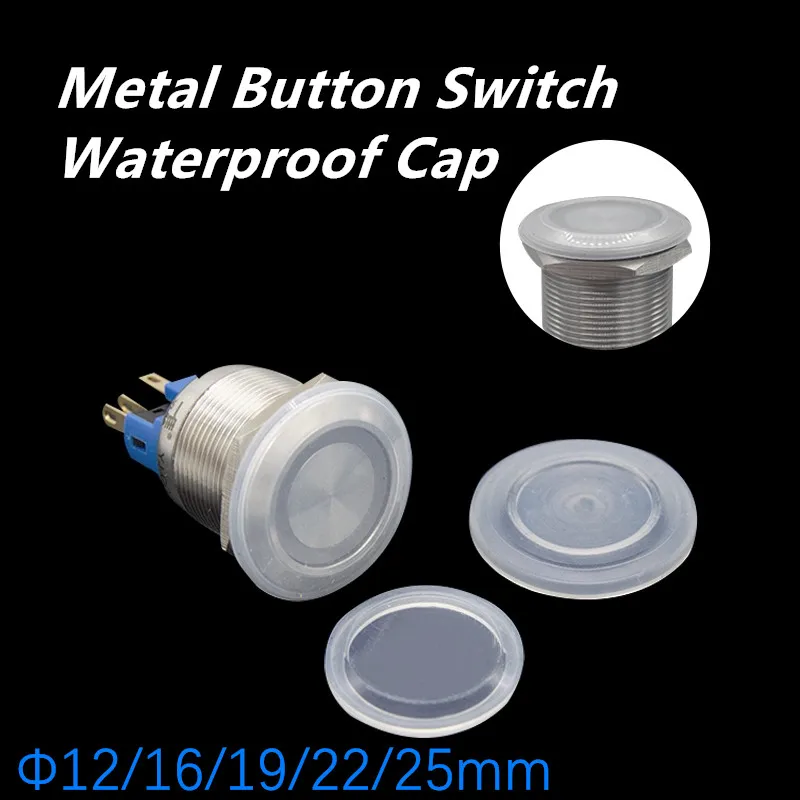 Waterproof cap Silicone transparent dust cover for metal button switch ...