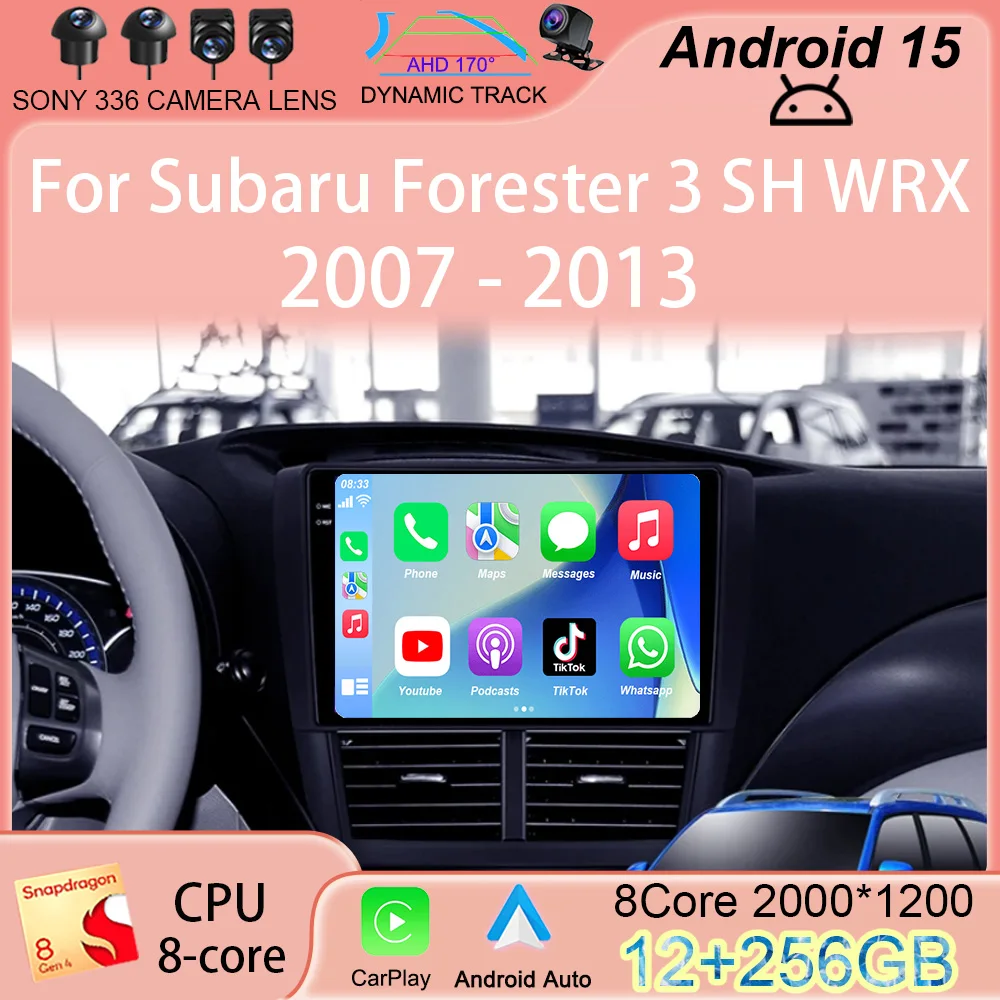 Car Radio Multimedia Player Android 15 For Subaru Forester 3 SH WRX ...
