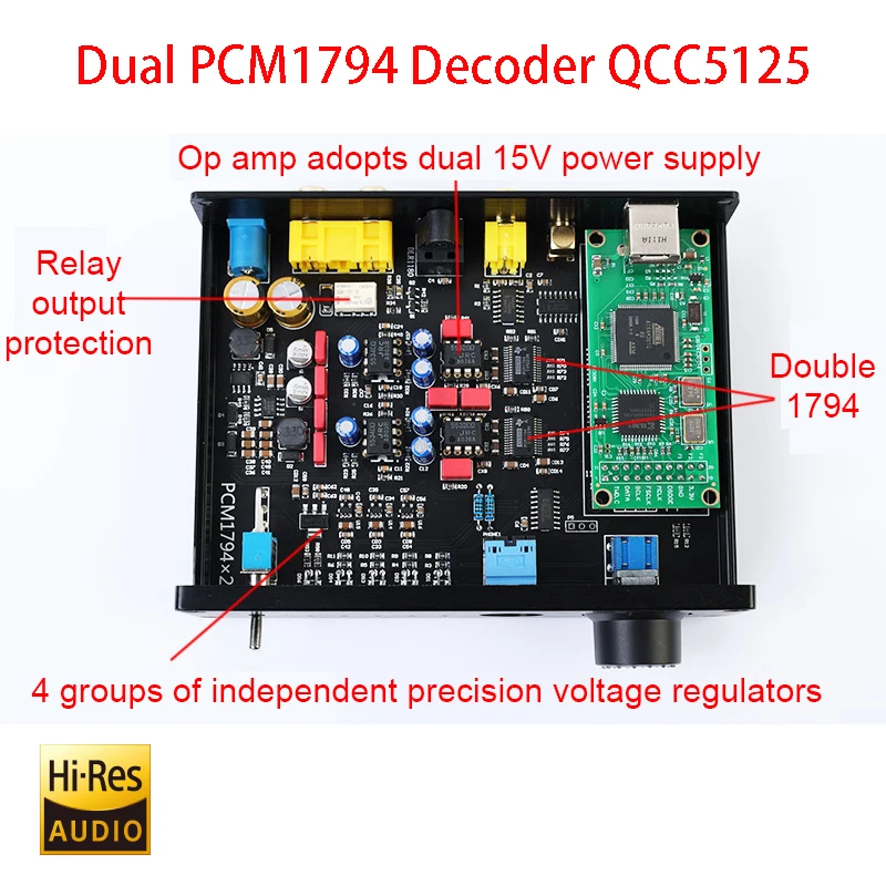 Rod-Rain-Audio-Dual-HIFI-Sound-Decoder-Bluetooth-5-1-Headphone ...