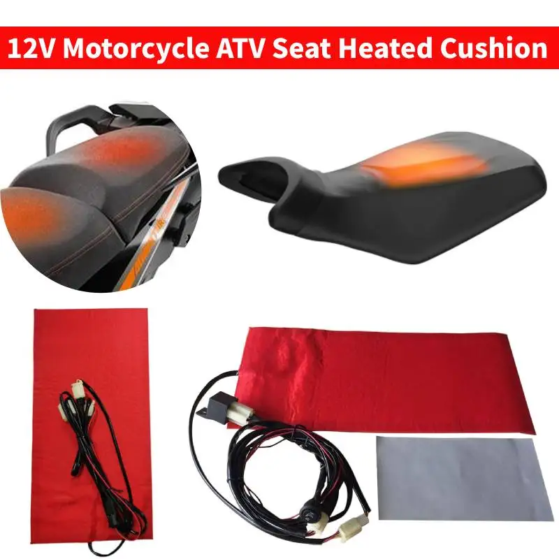 12V-Motorbike-Heated-Seat-Kit-Carbon-Fiber-Waterproof-Electric-Heating ...