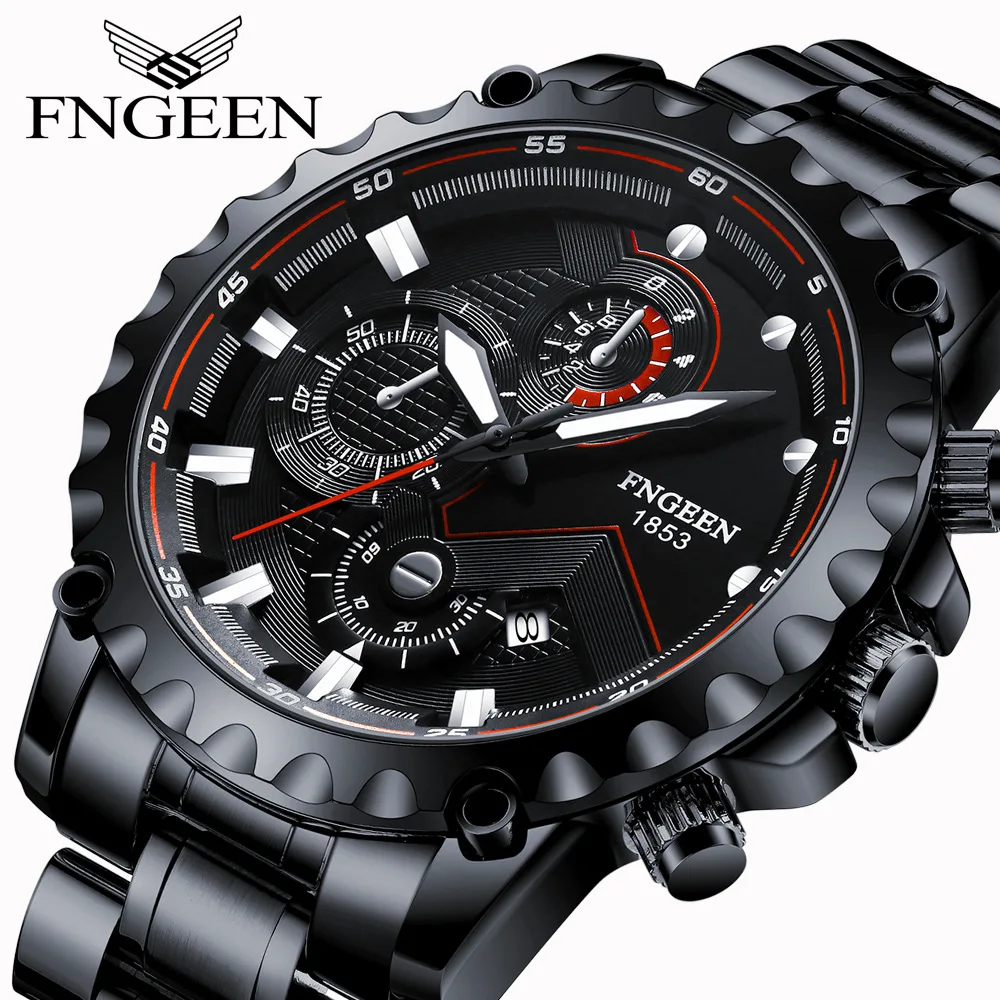 Relogio Masculin Fngeen Mens Watches Big Dial Sport Wristwatch Top ...