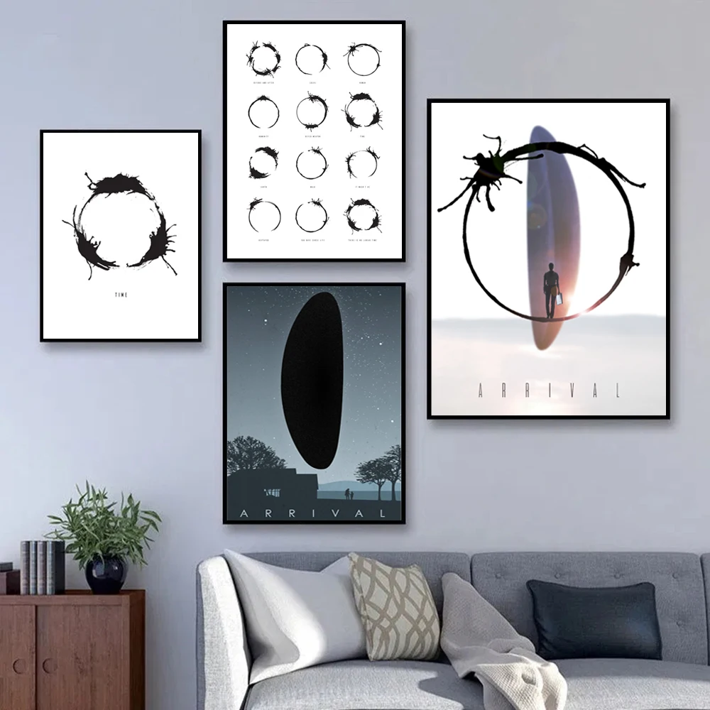 Arrival Heptapod SciFi Alien Movie Ink Painting Abstract Art Prints ...