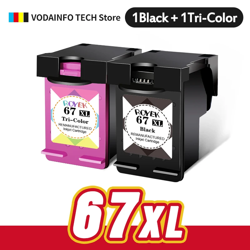 ROYEK 67XL Ink Cartridges 67XL Replacement for HP 67 67XL for HP ...