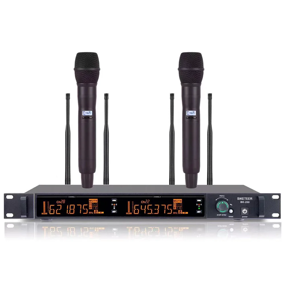 Professional UHF wireless microphone system All metal shell handheld ...