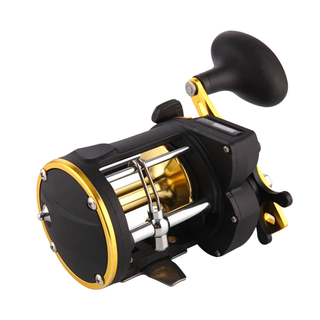 Round Drum Reels Metal Trolling Fishing Reel Saltwater Sea Bait Casting ...