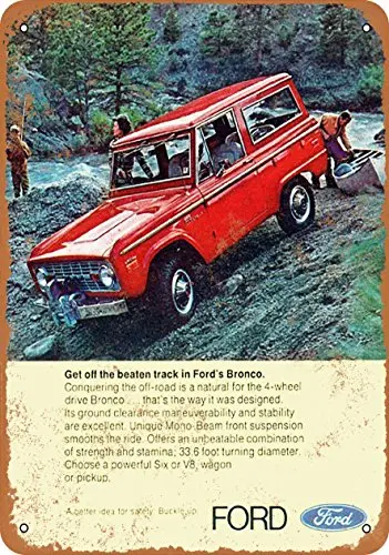 Metal Sign - 1971 Ford Bronco - Vintage Look Wall Decor for Cafe beer ...