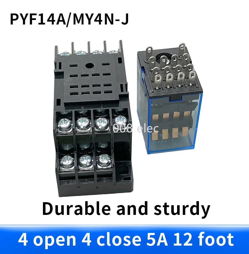 Time-relay-220V-240V-AC-Coil-4PDT-Power-Relay-MY4NJ-HH54P-L-14-Pin-w ...