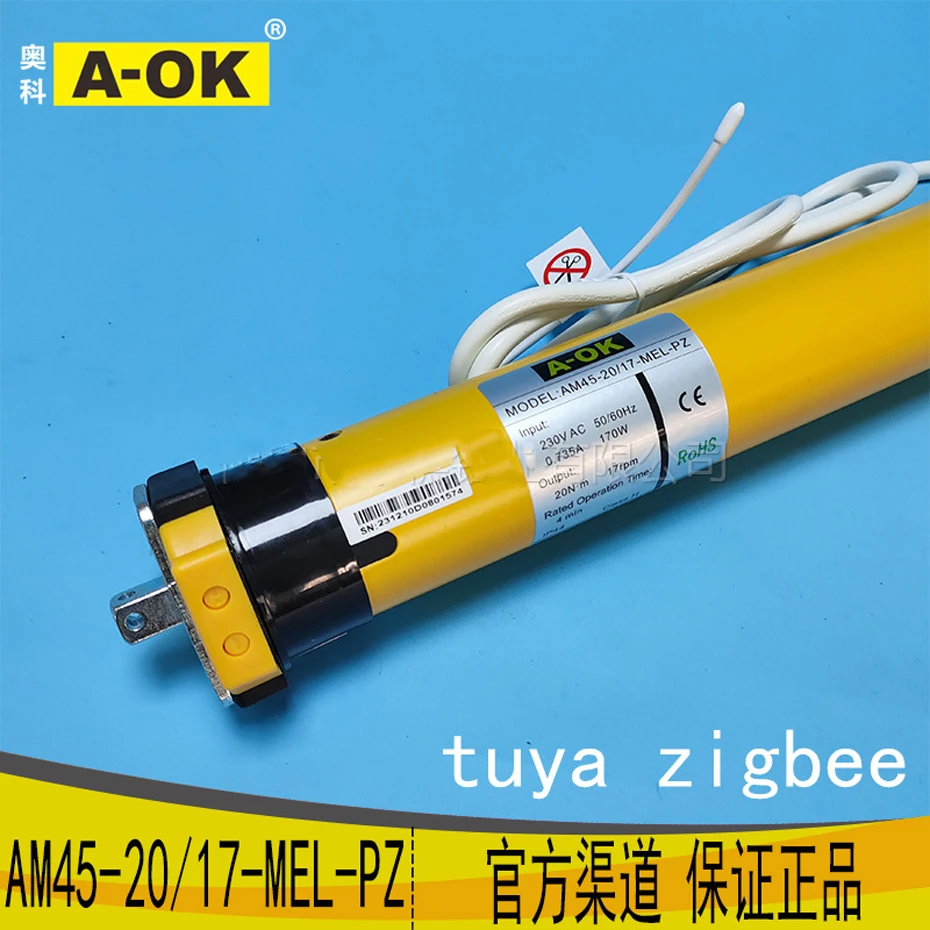 Motor Tubular de persianas de toldo inteligente A-OK AM45 20/17 ...