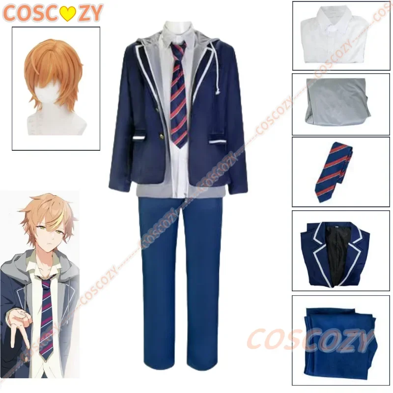 Game Shinonome Akito Cosplay Costume Wig Adult Unisex School Uniform ...