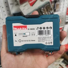 מקיטה E-18035 חשמלי מברג משושה ידית מגנטי שרוול 6PCS סט 1/4 ”השפעה עמיד ...